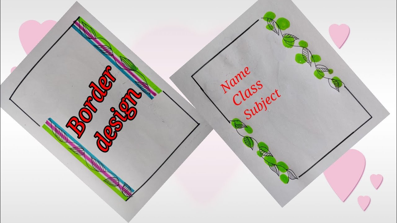 Easy border design for project, Border design,Draw border design for ...