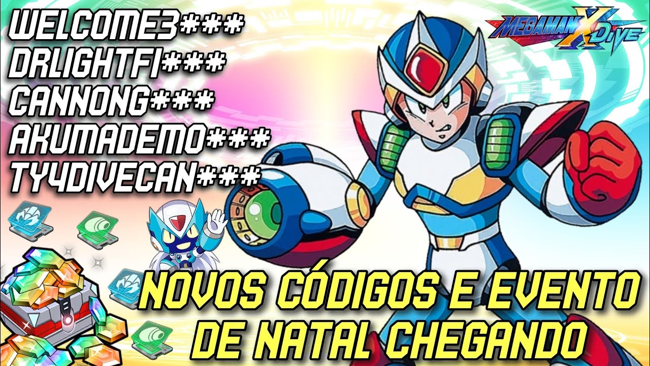 Mega Man X Dive New Codes /Novos Códigos Com Metals, Ticket, Memórias e ...