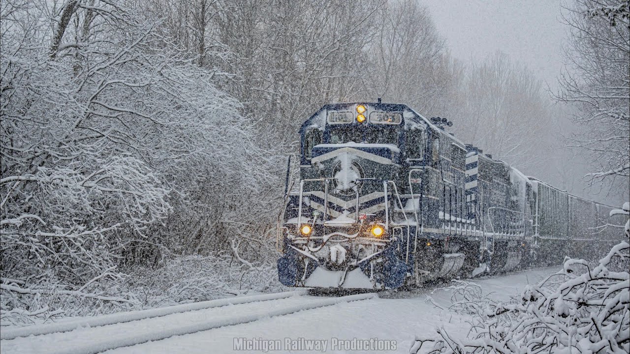 Lake State Railway's North and Southbound Alpena Trains During a ...