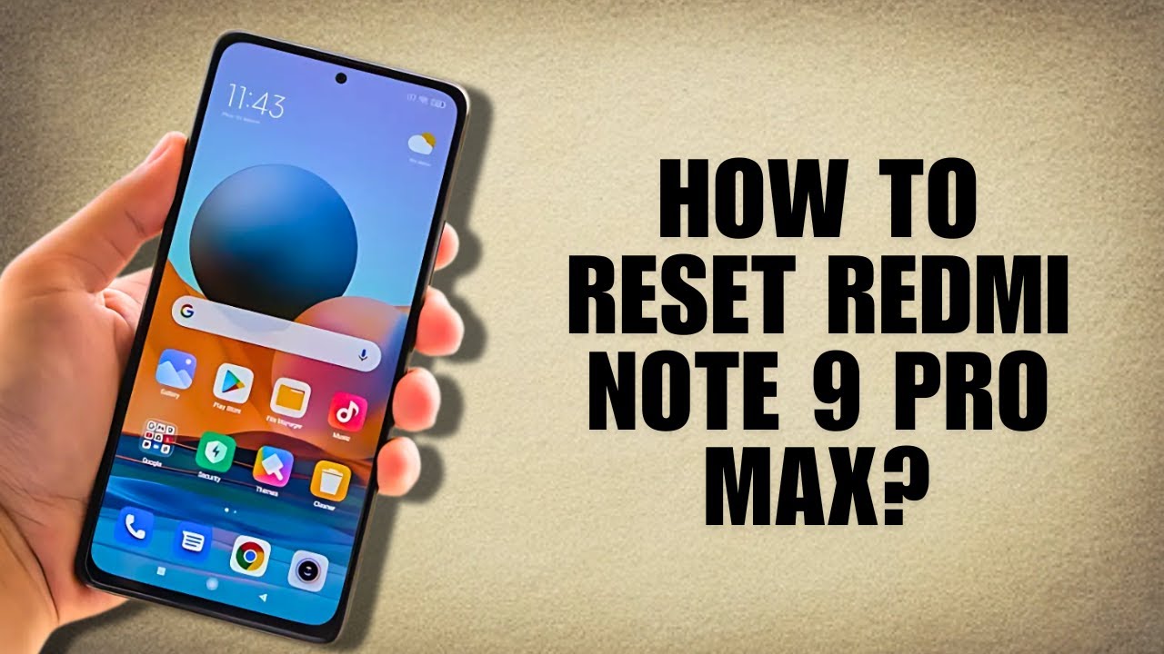 How to reset redmi note 9 pro max? - YouTube