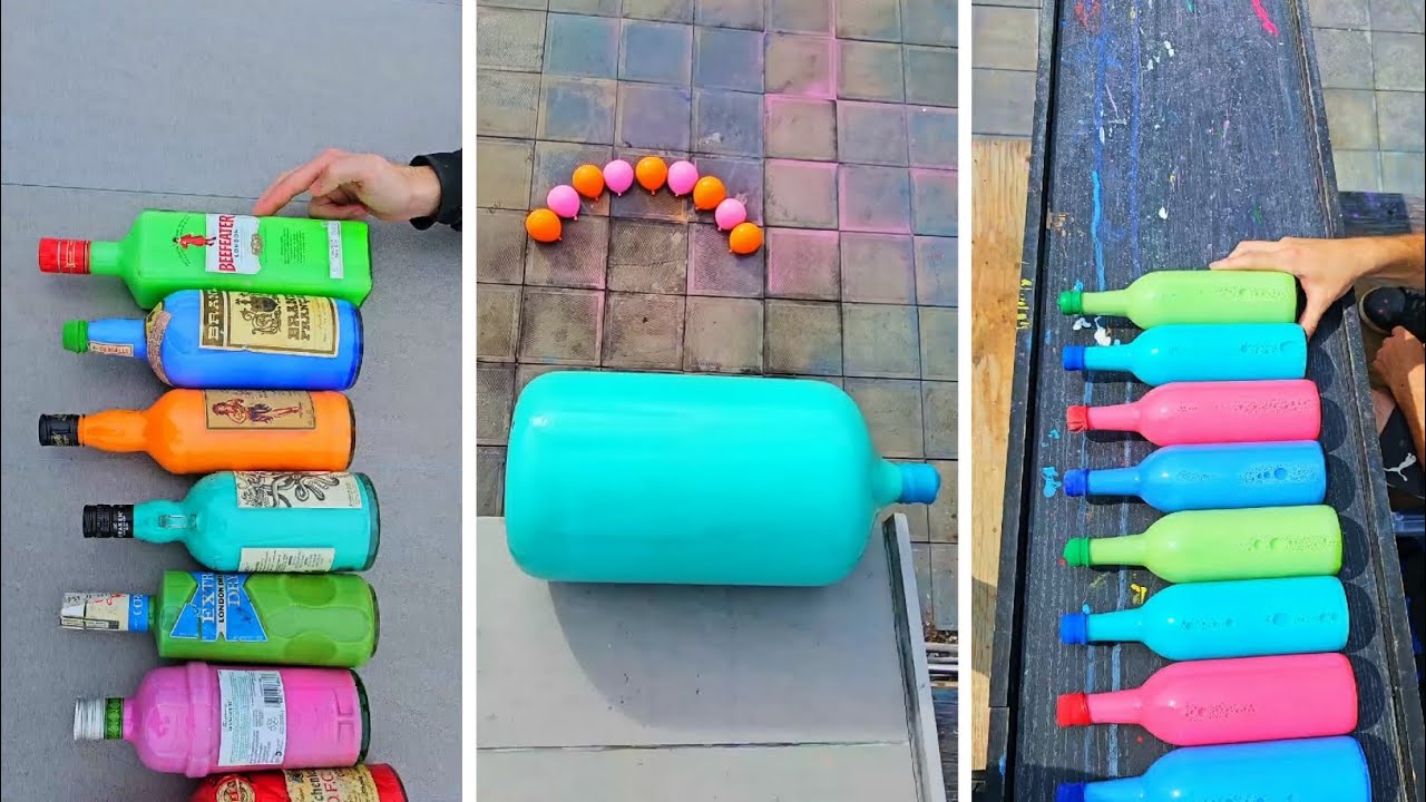 💥🍾Breaking Glass Bottle and Balloon Drops -253 | ⚠️Crushing crunchy and soft things - YouTube