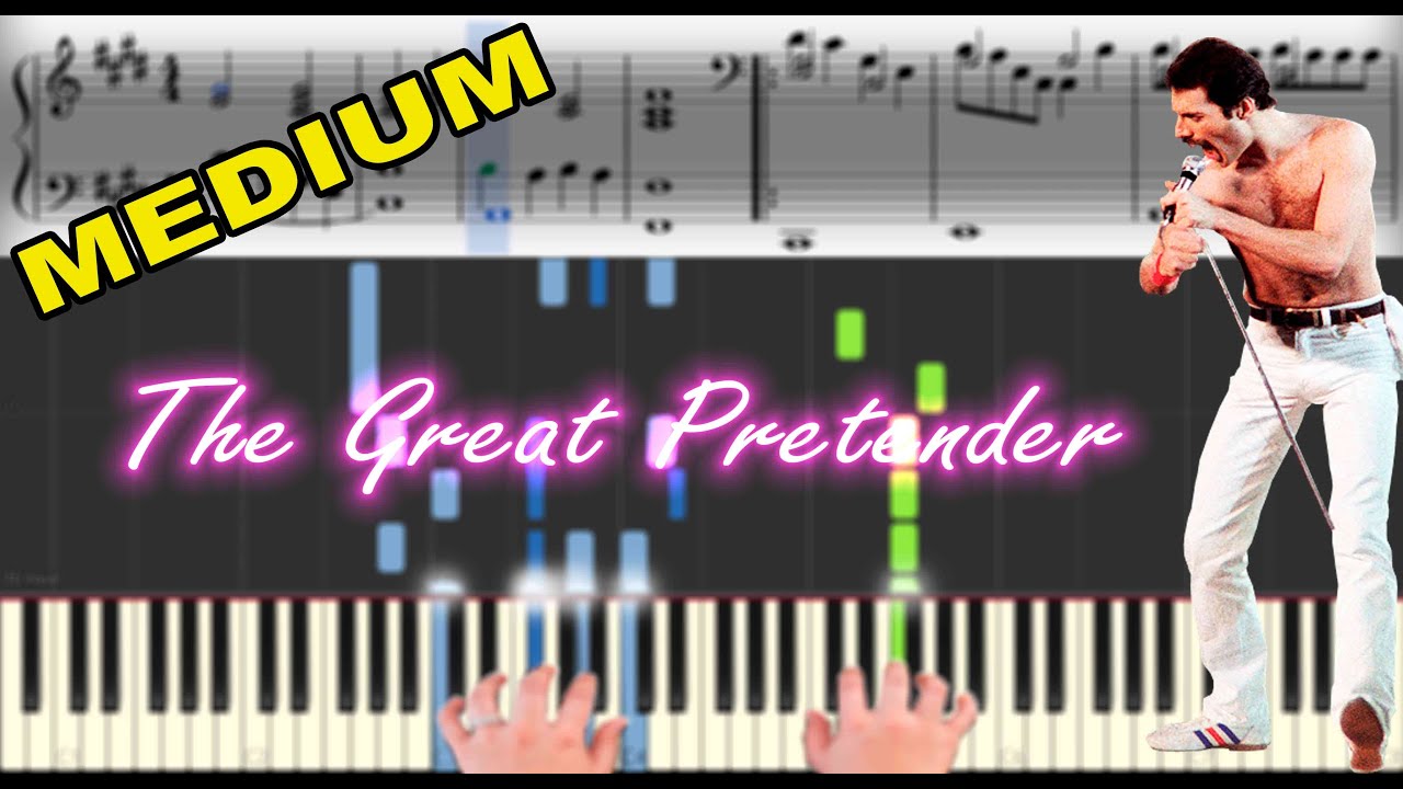 Freddie Mercury - The Great Pretender | Sheet Music & Synthesia Piano ...