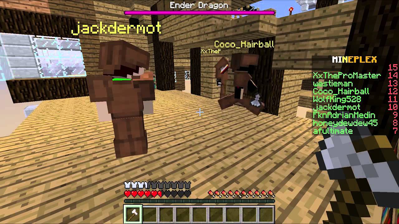 Minecraft: Dragons Mini-Game- Low Frames - YouTube