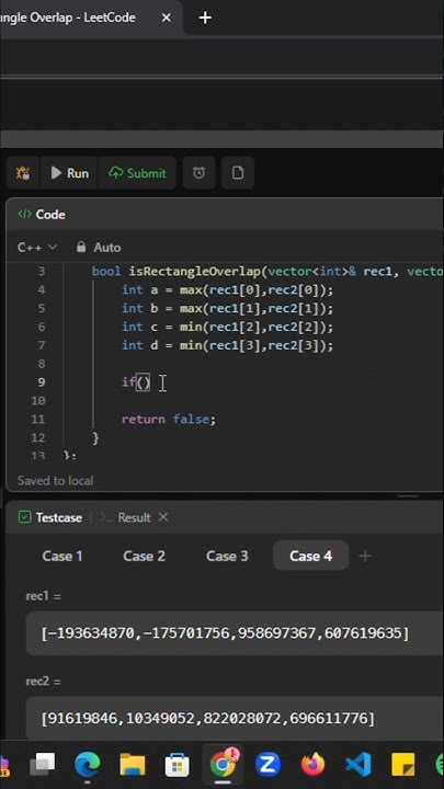 Day 3/100 Leetcode Challenge 🚀. 836. Rectangle Overlap #leetcode - YouTube