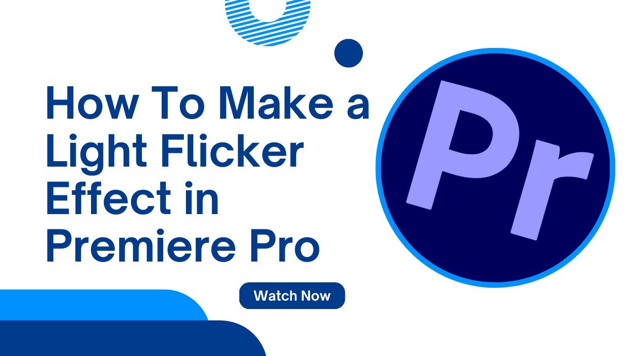 How To Make a Light Flicker Effect in Premiere Pro - YouTube