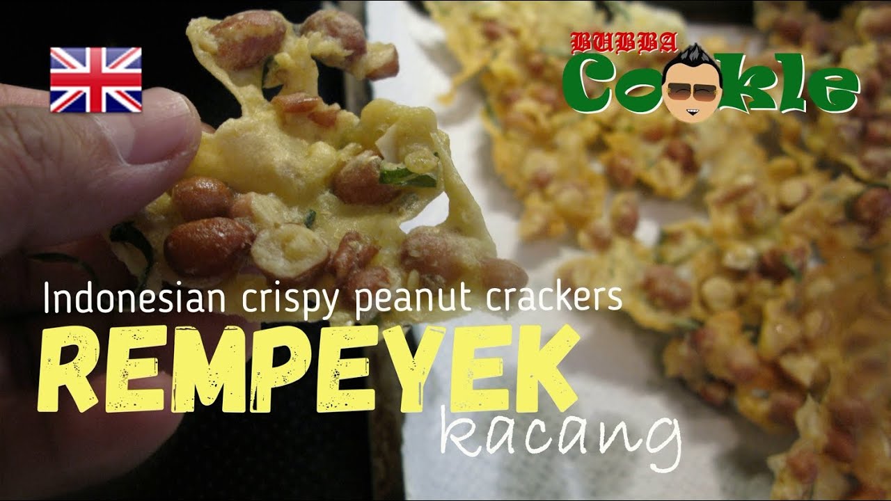 [EN] Recipe REMPEYEK KACANG - Indonesian crispy peanut crackers - YouTube