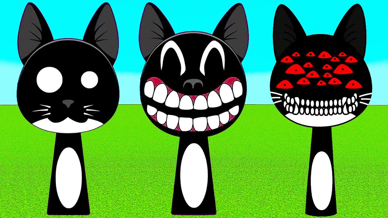 Sprunki OC Maxwell Cat Phase 1 To Phase 8 Added To Minecraft PE - YouTube