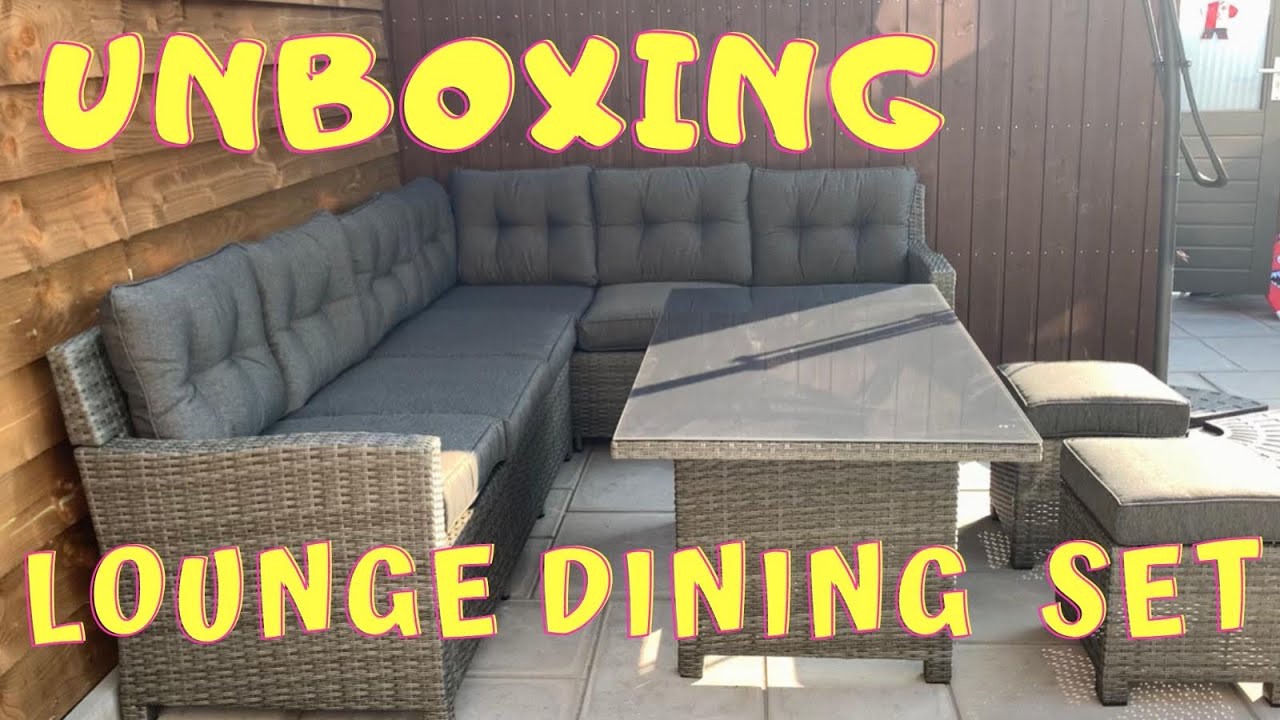 UNBOXING LOUNGE DINING SET - YouTube