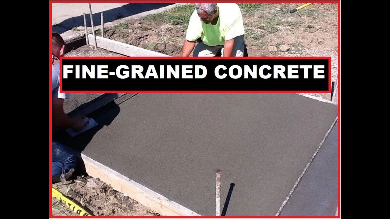 Fine Grained Concrete in Construction - YouTube
