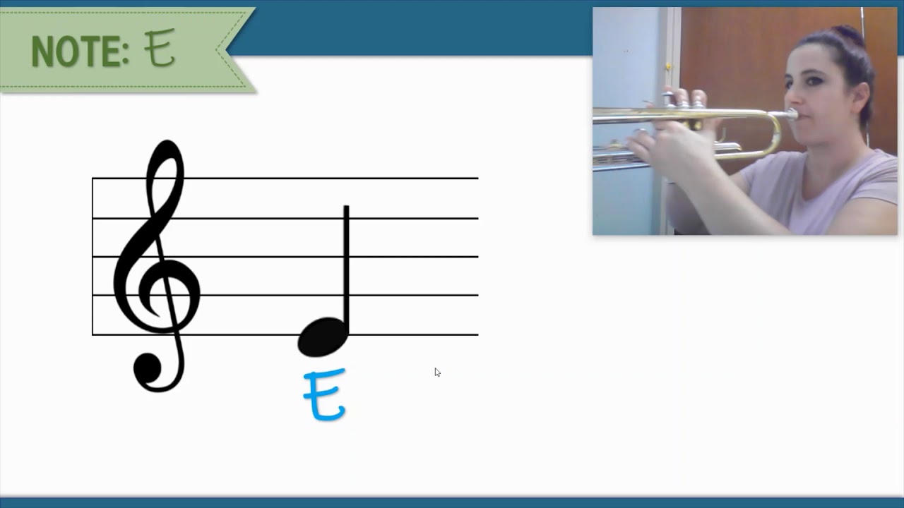 Let's learn to READ & PLAY the note E! (Trumpet) - YouTube