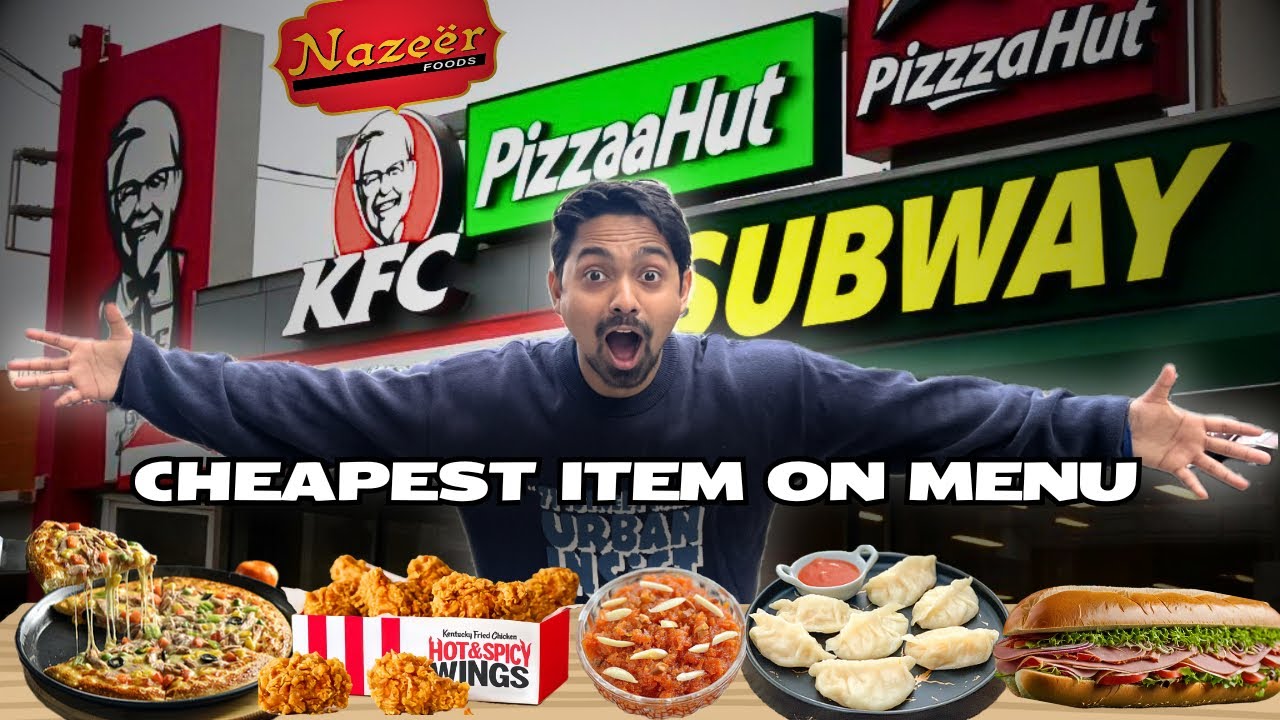 Trying the Cheapest Item from the Menu of 6 Big Brands 😲🍕 - YouTube