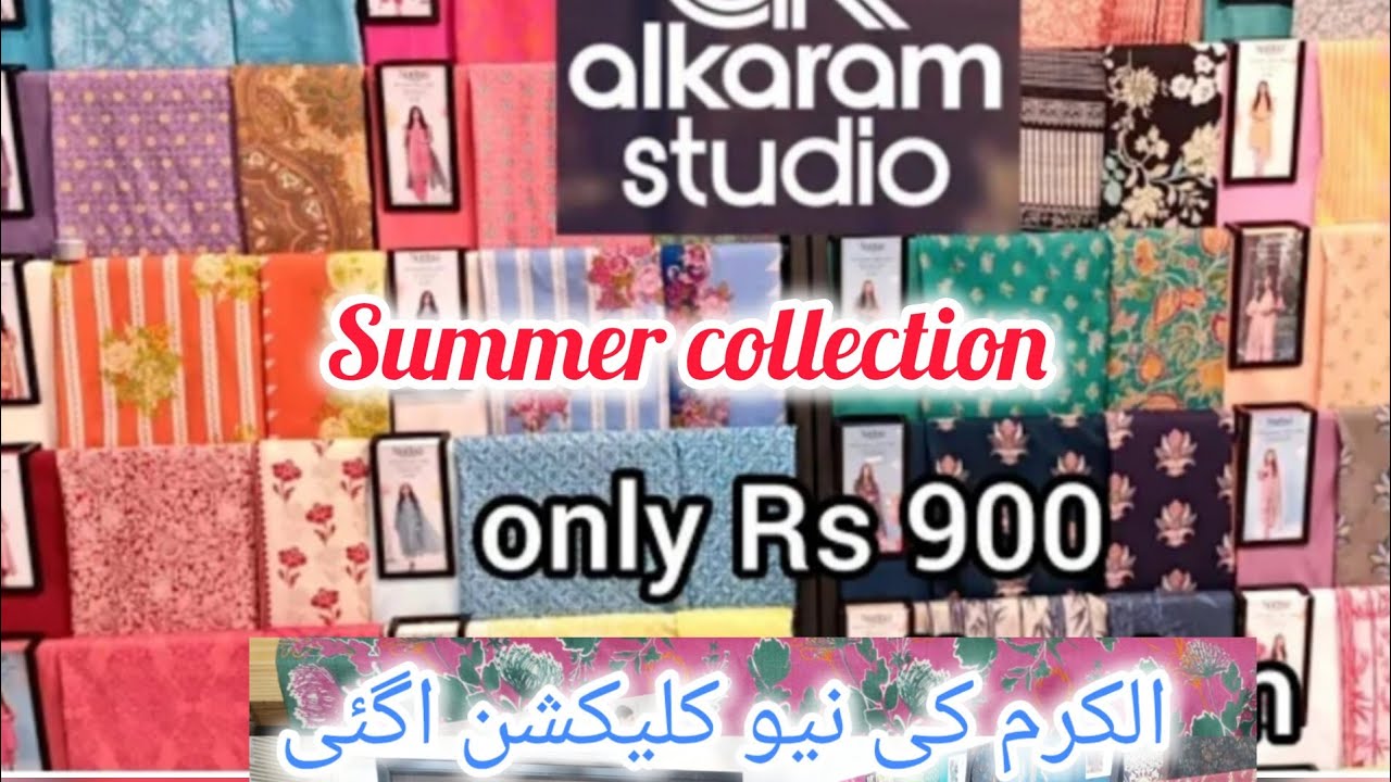 Alkaram studio biggest sale & new lawn collection open 2024 || first ...