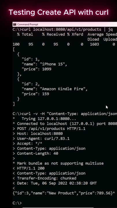 Testing Create API with curl #restapis #testing - YouTube