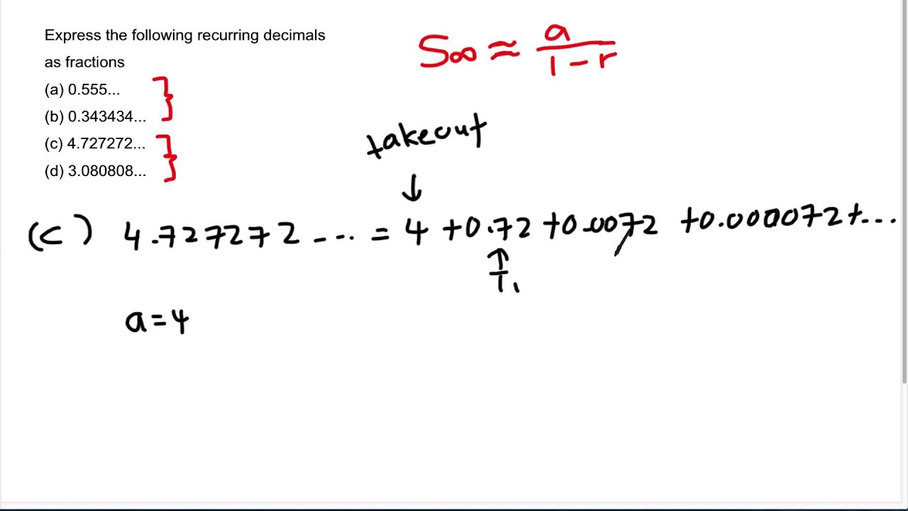 Recurring Decimals (Geometry Progression) - YouTube