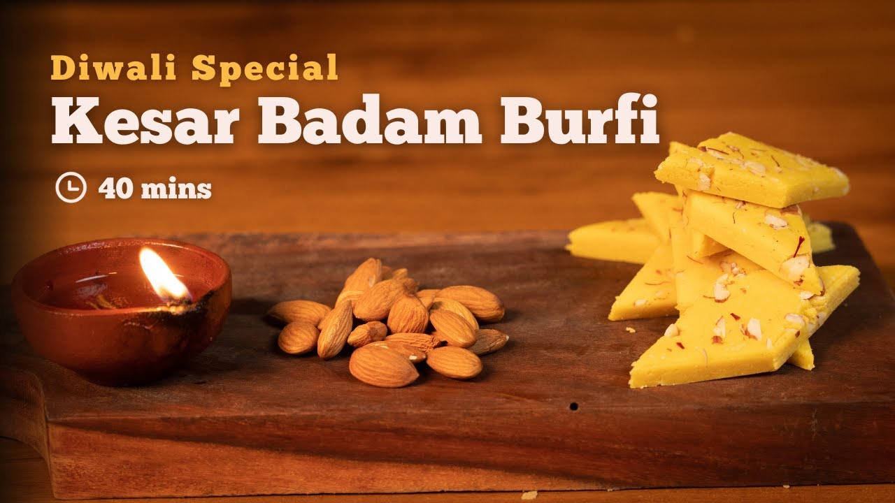 Kesar Badam Burfi | Diwali Special | Burfi | Indian Sweets | Cookd ...
