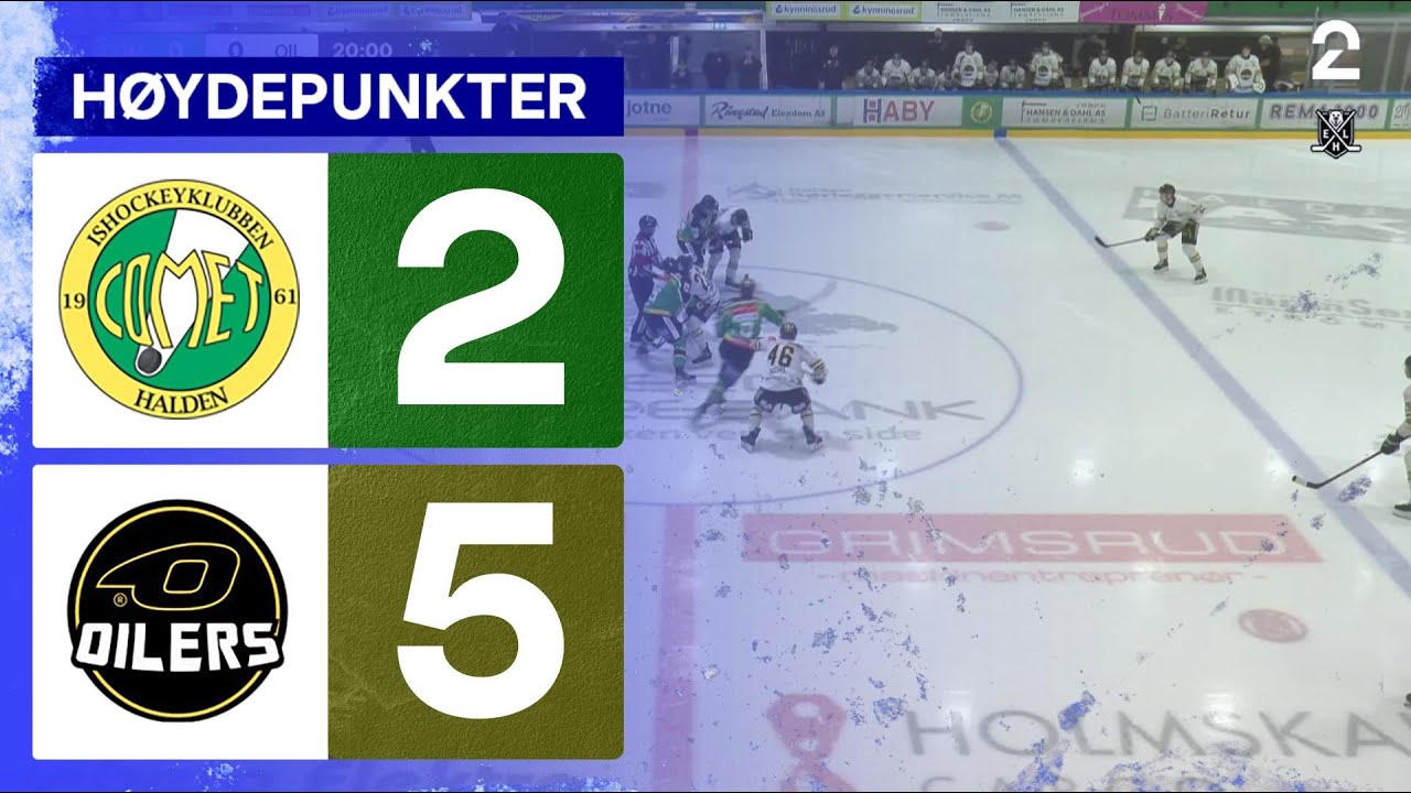 Comet Halden 2 - 5 Stavanger Oilers - Høydepunkter - YouTube