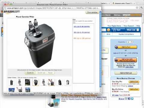 Fluval 405 External Canister Filter -- 110V, 340 gallons per hour ...