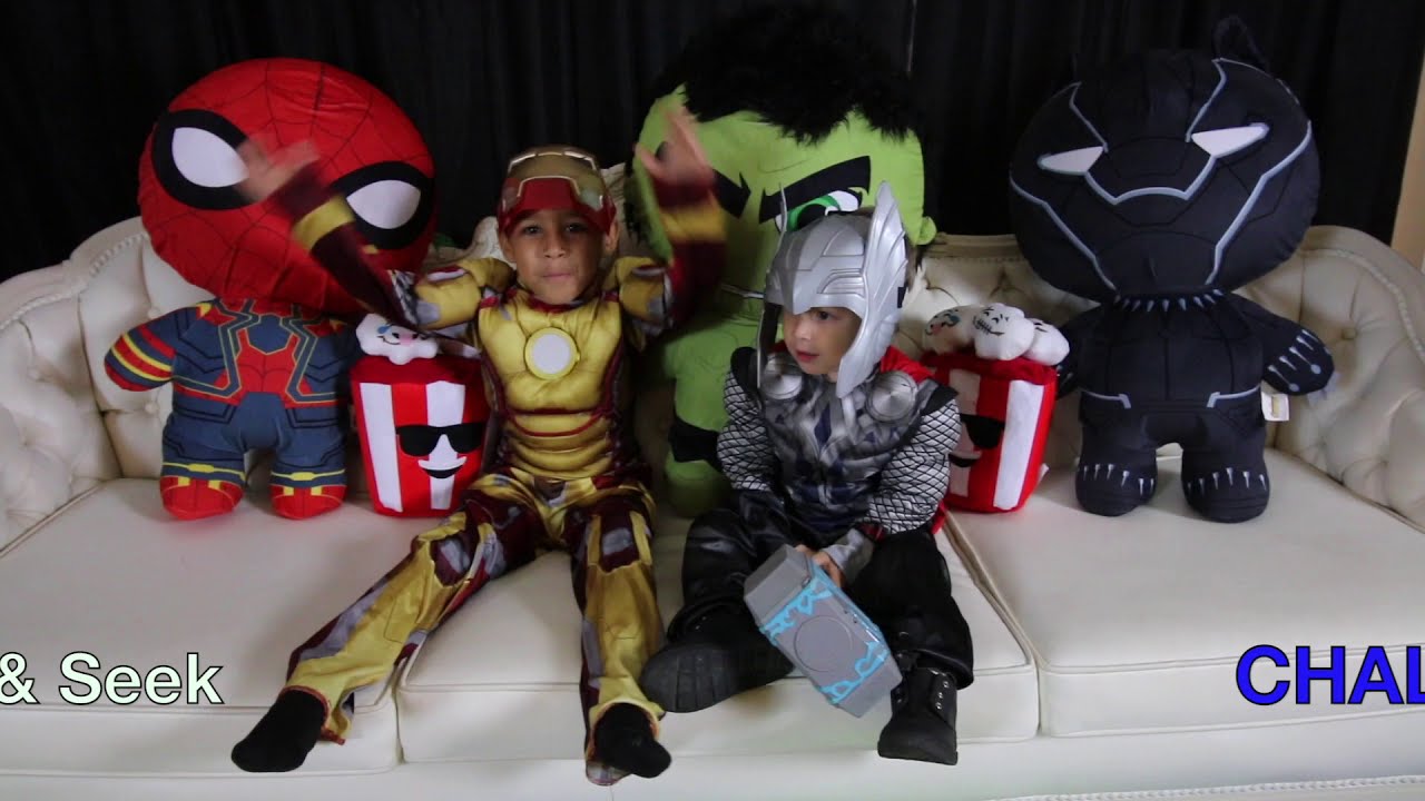 Pretend Play Pretend Play HIDE and SEEK INDOORS with SUPERHEROES - YouTube