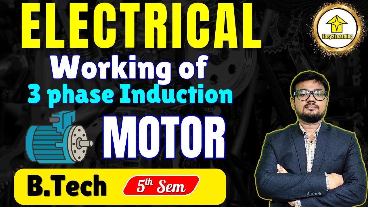 3-Phase Induction Motor Explained | B.Tech 5th Sem EE Machine | Working ...