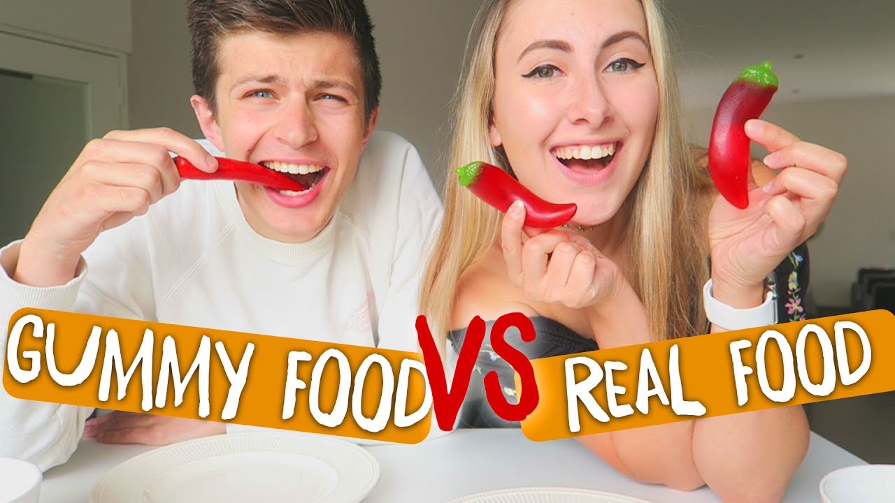 GUMMY FOOD vs. REAL FOOD 😱 - YouTube