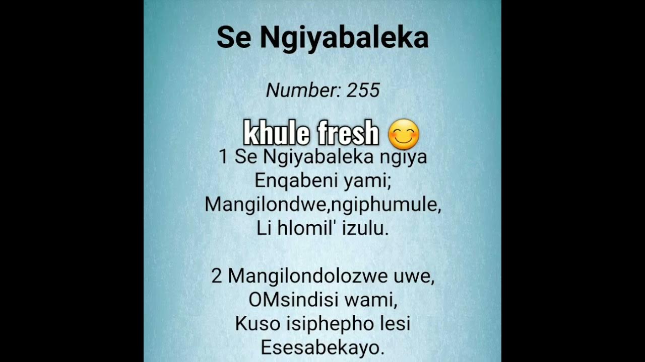 SENGIYABALEKA @khulefresh1512 - YouTube