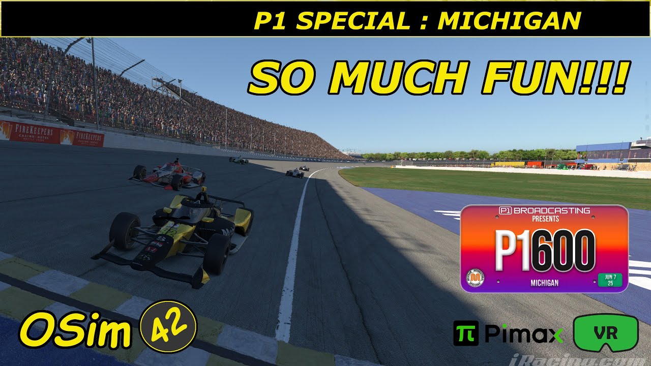 P1 Broadcasting Special - Michigan 600 - iRacing VR - YouTube