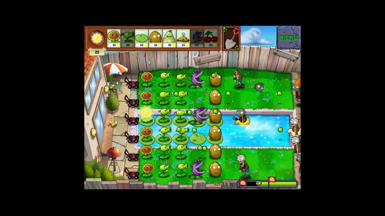 Plants vs. Zombies Level 3-3 Gameplay (PC/iPad) - YouTube