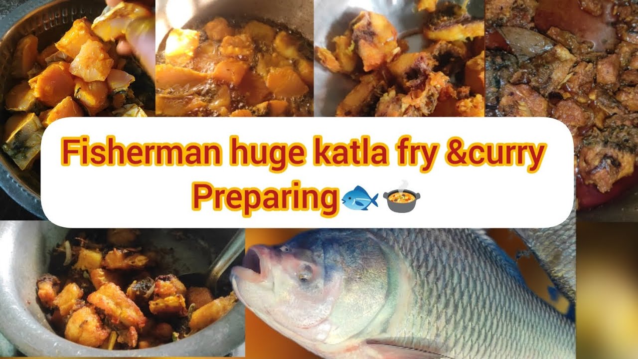 how to prepare fish fry& curry🐟🍛 this tipe dish so tasty try this 😋 8kg ...