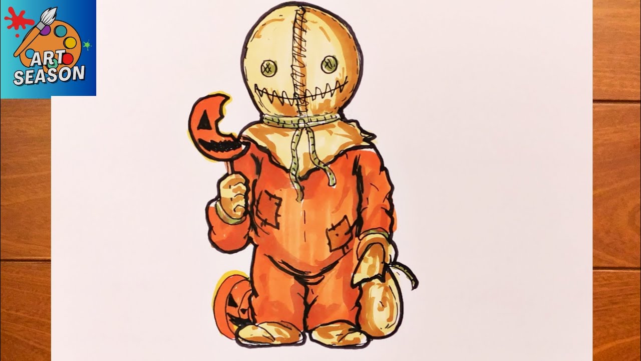 How to Draw Sam - Trick 'r Treat - YouTube