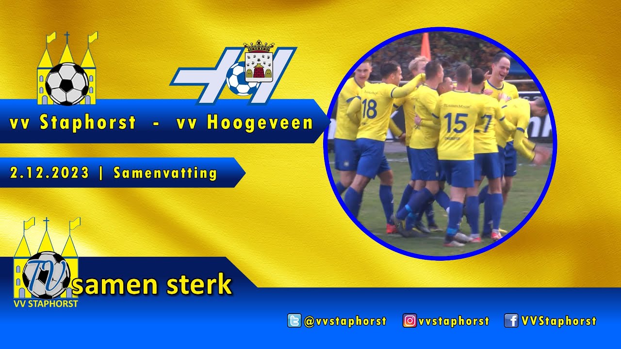 vv Staphorst - vv Hoogeveen | 2.12.2023 | Samenvatting - YouTube