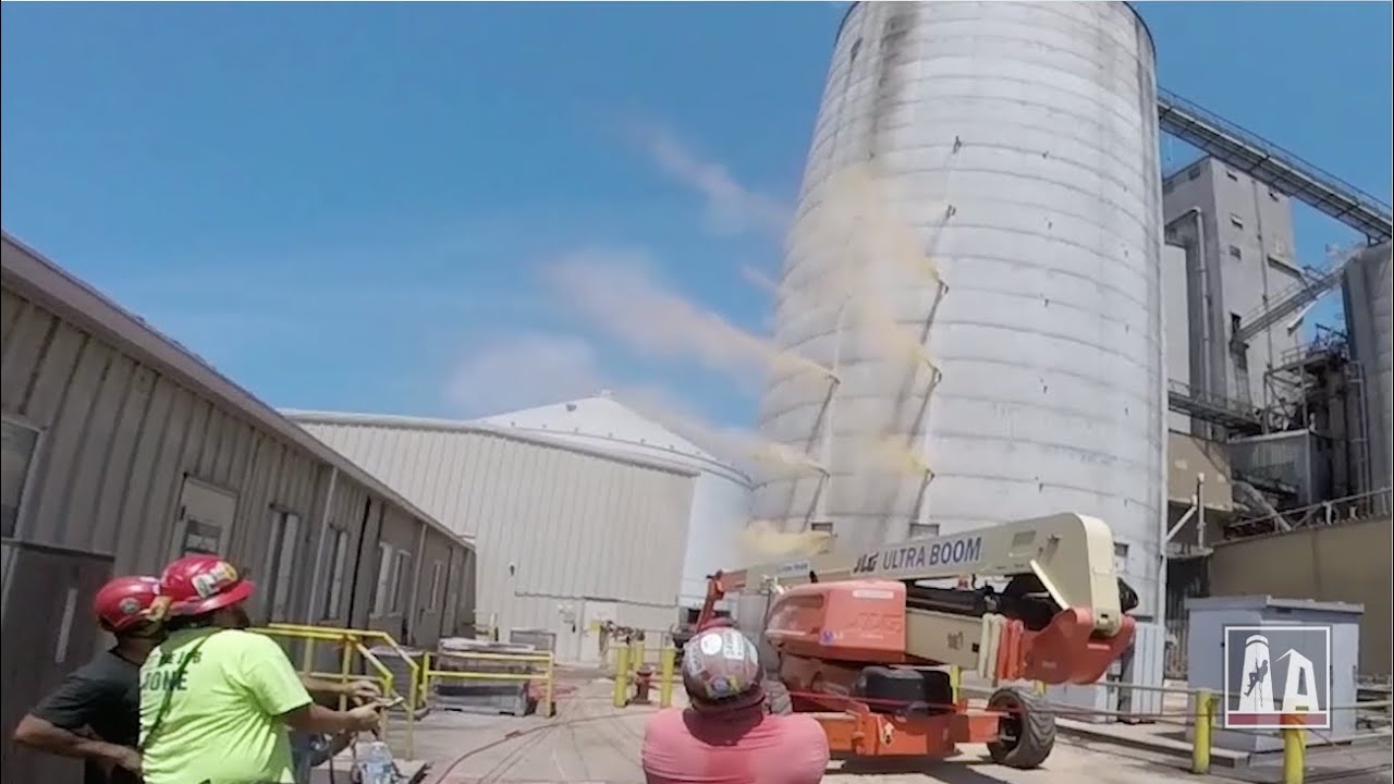 Severe Silo Buildup Cleanout - YouTube