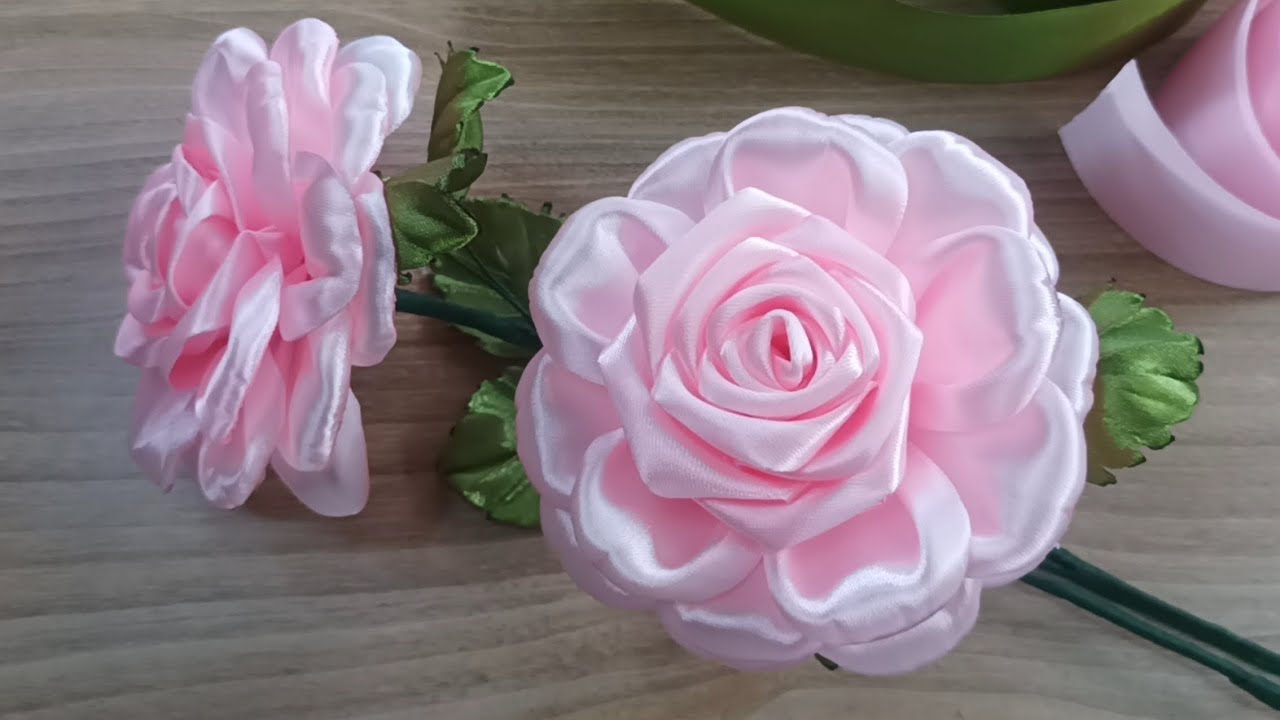 Easy Tutorial: How to Make Beautiful Satin Ribbon Roses - YouTube