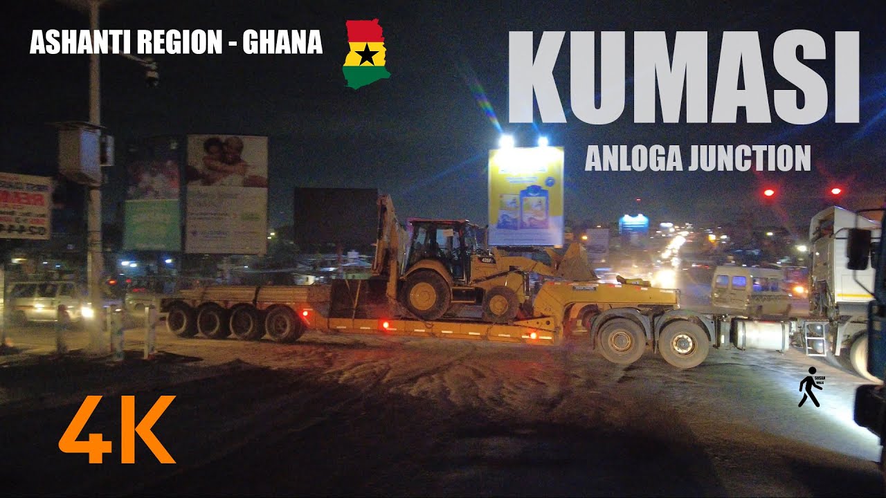 Anloga Junction at Night Walk in Kumasi Ghana 4K - YouTube