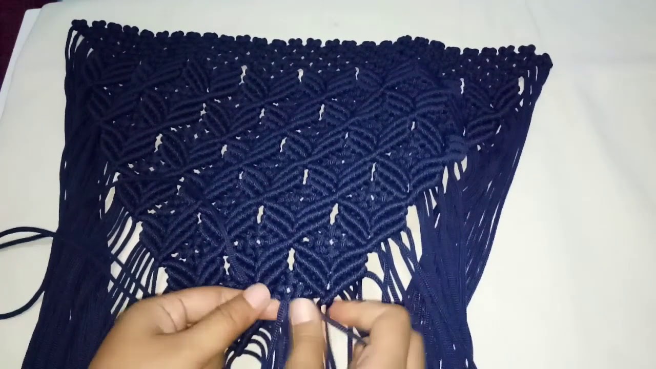 Tutorial Membuat Tas Macrame Motif Sayap - Part 1 (24/01/2018) - YouTube