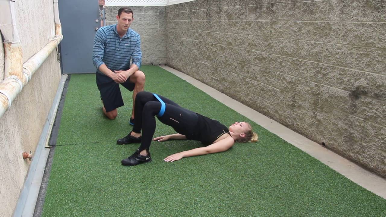 Resistance Band Glute Bridges Youtube
