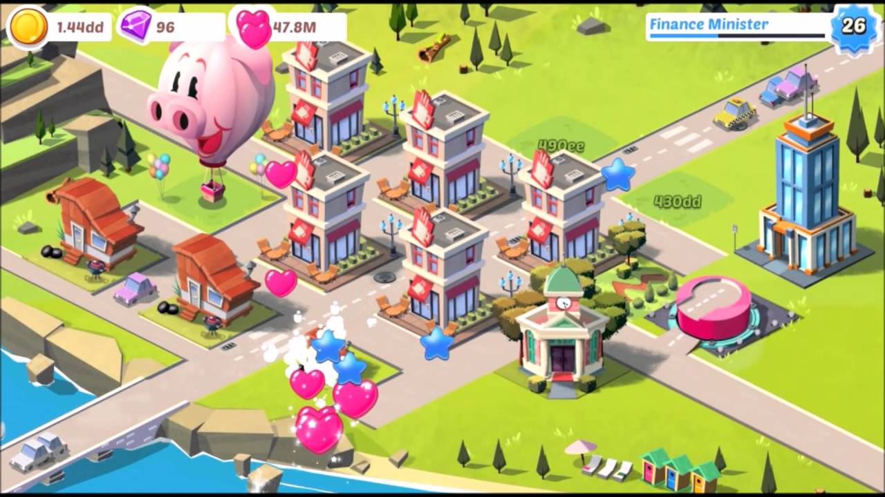 Build Away! Gameplay - Ouch! Don't build the bank it took all my money ...