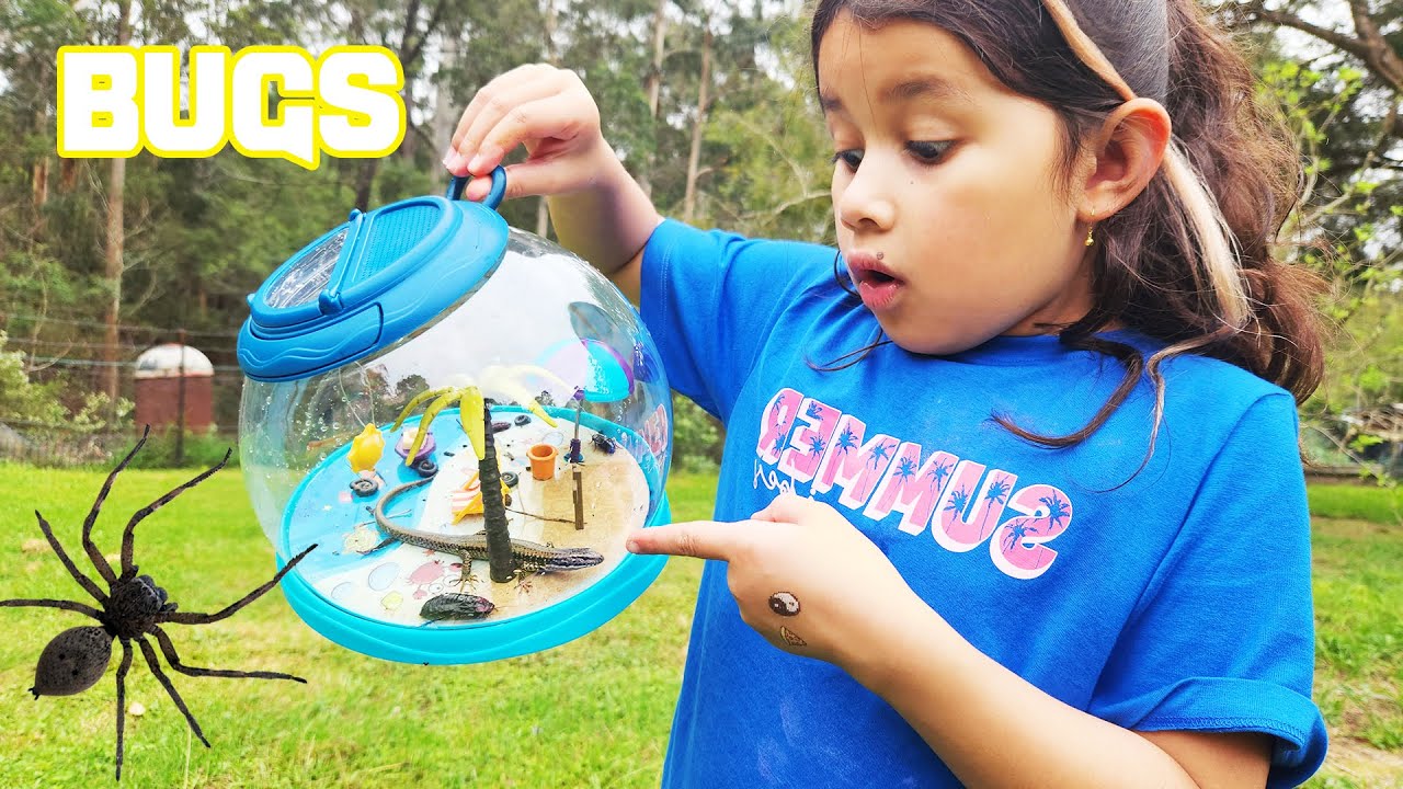 BUG CATCHiNG with ZOE BUG HOTEL PLUS LIZARDS AND SPIDERS - YouTube