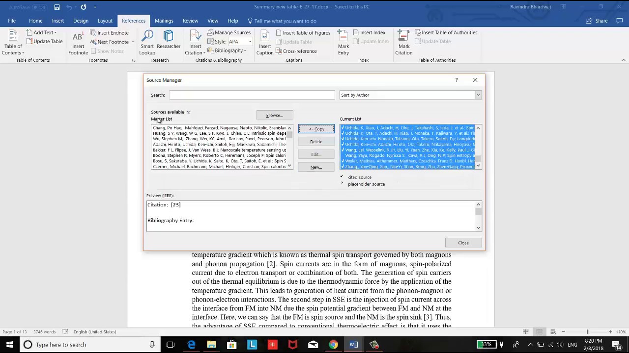 MS Word - Export references from old MS Word file to New MS Word file ...