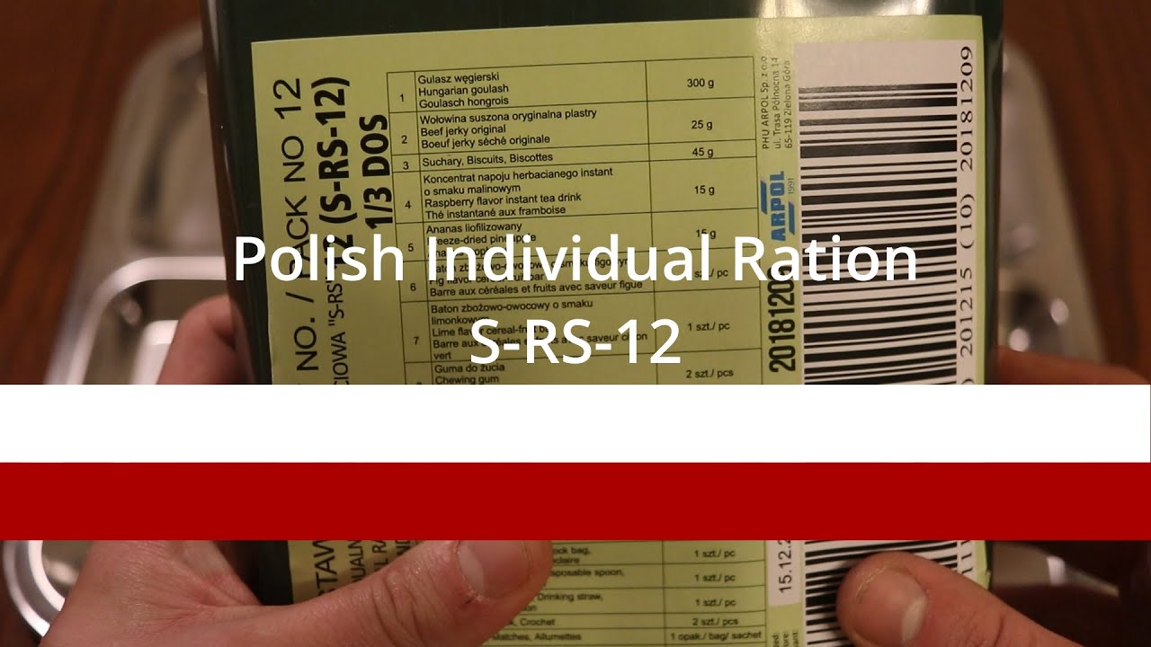 Polish MRE/Meal-ready-to-eat/Military Ration Review: Single meal S-RS ...