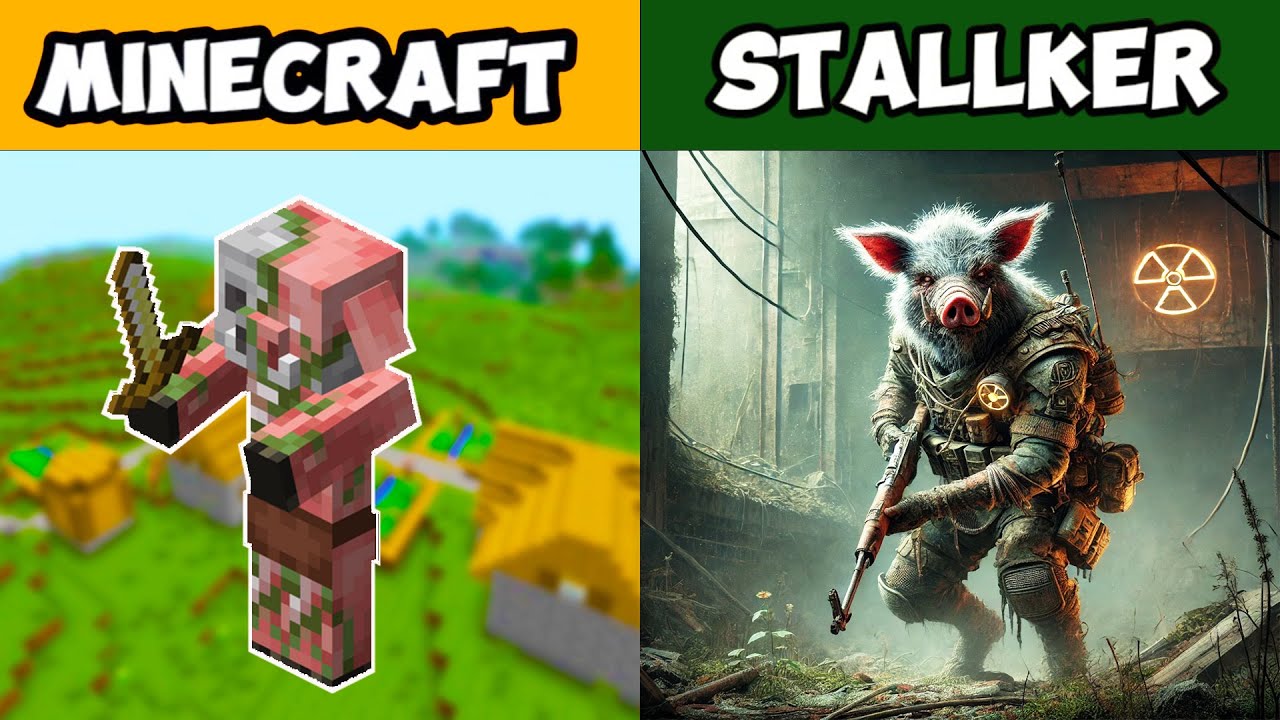 MINECRAFT MOBS VS STALLKER | Super Realistic 4k - YouTube
