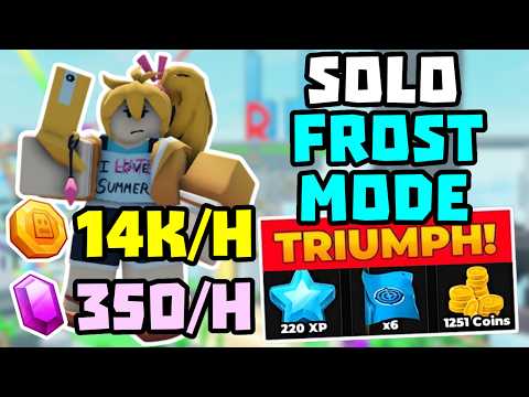 SOLO Frost Mode Coin Grind Triumph with No Skill Tree + Full Guide | TDS Tower Defense Simulator