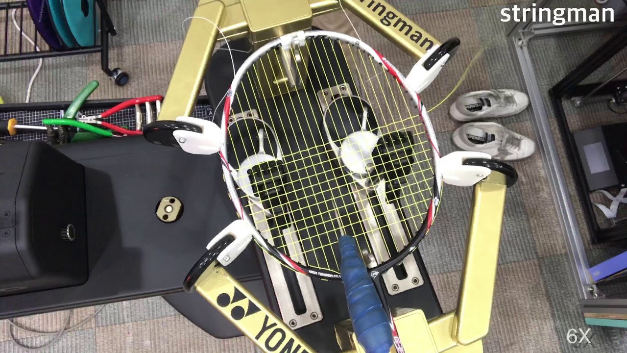 [STRINGMAN]YONEX ES5PRO String Auto Machine DUNLOP G FORCE100 LITE 4매듭 ...