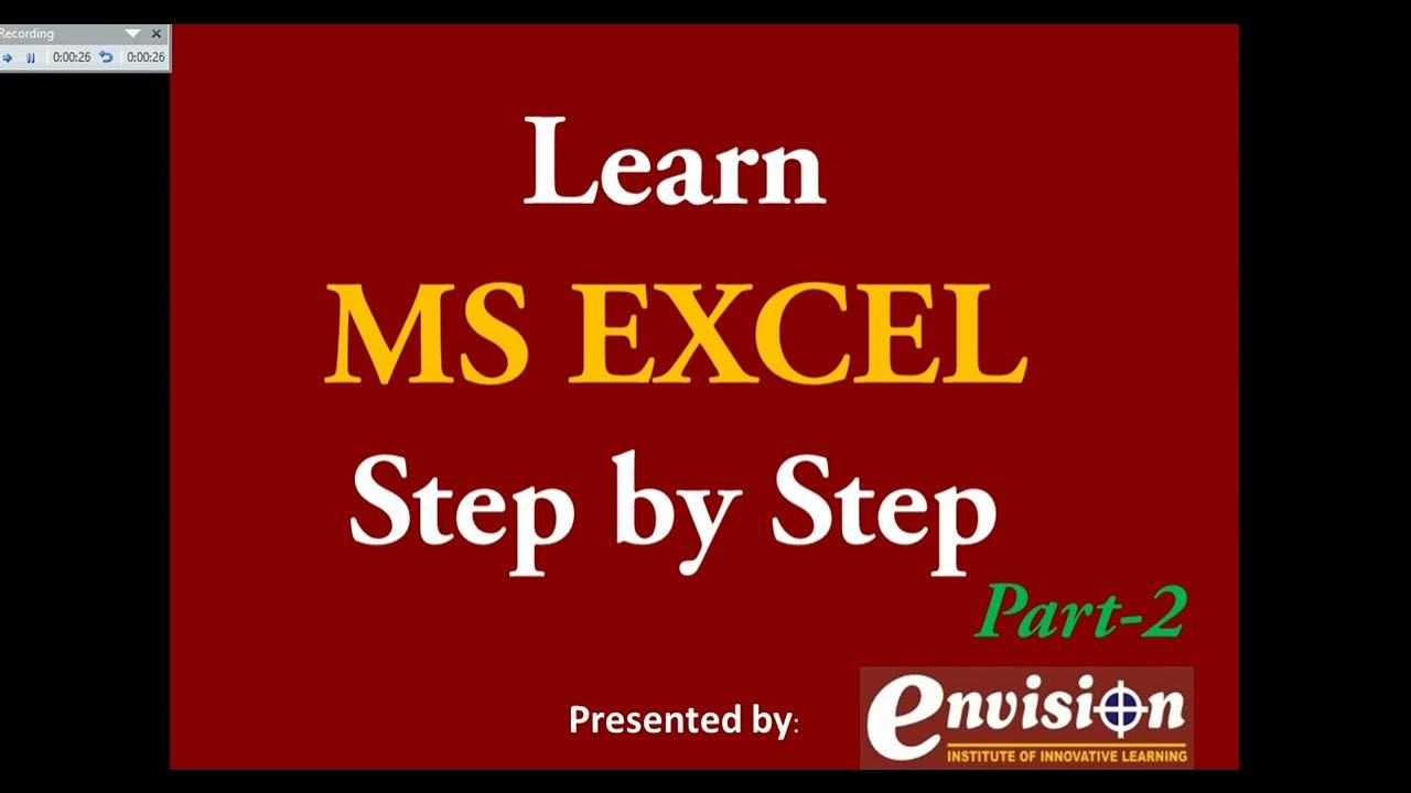 MS Excel From Beginning to Advance Part-2 - YouTube