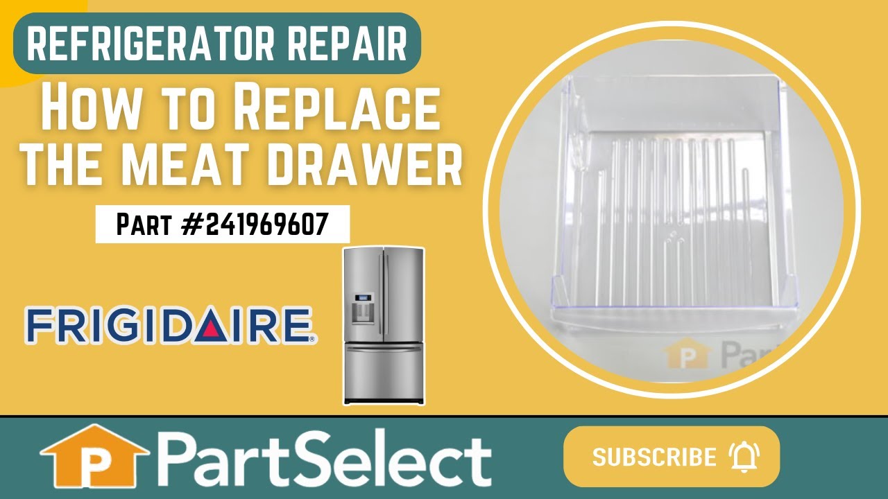 Frigidaire Refrigerator Repair - How to Replace the Meat Drawer ...