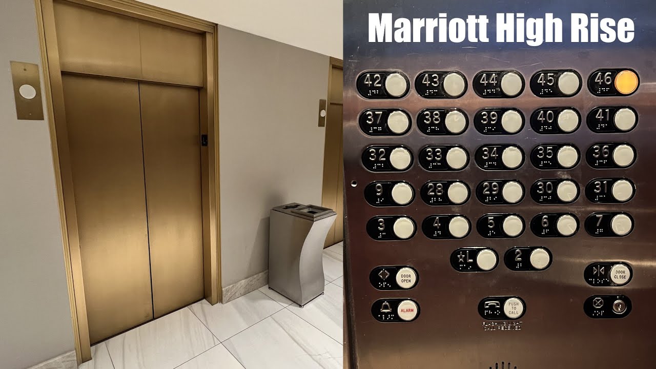 High Speed High Rise Westinghouse/Otis Elevators at the Marriott in ...