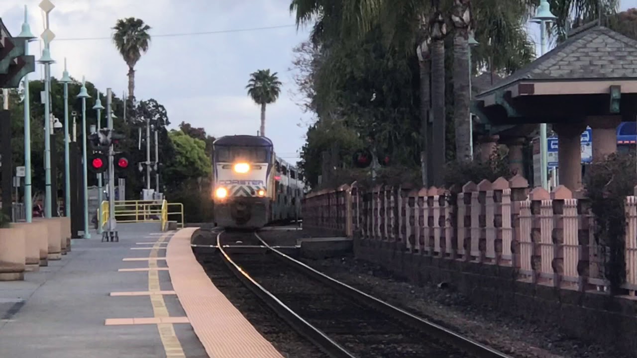 Coaster F59PHI 3002 arriving At Carlsbad Village Station Northbound En ...