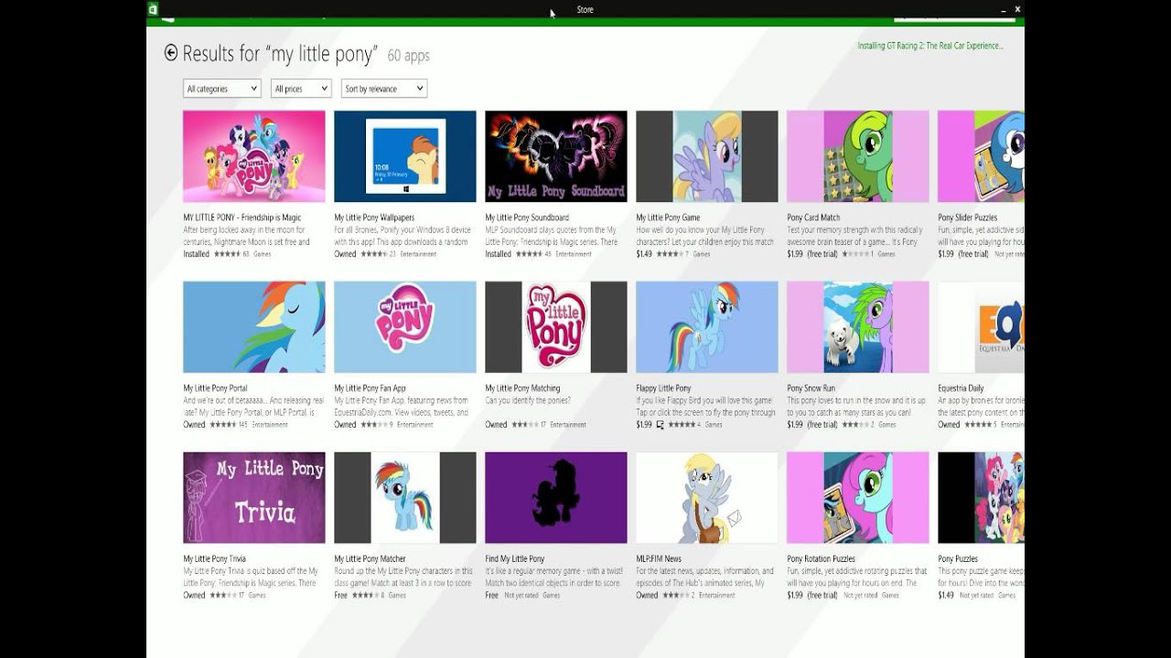 How to get the My Little Pony Game App on Windows 8 and 8.1 - YouTube