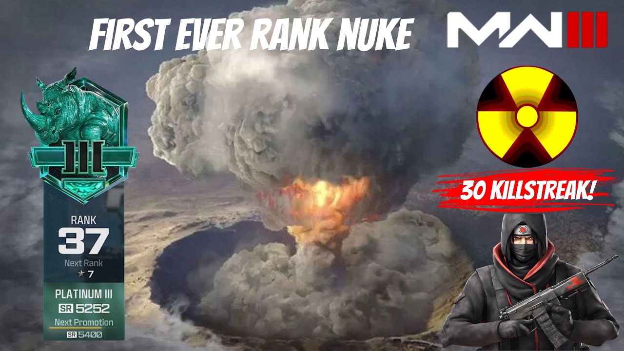 1st EVER MW3 NUKE in MP RANKED!! - YouTube