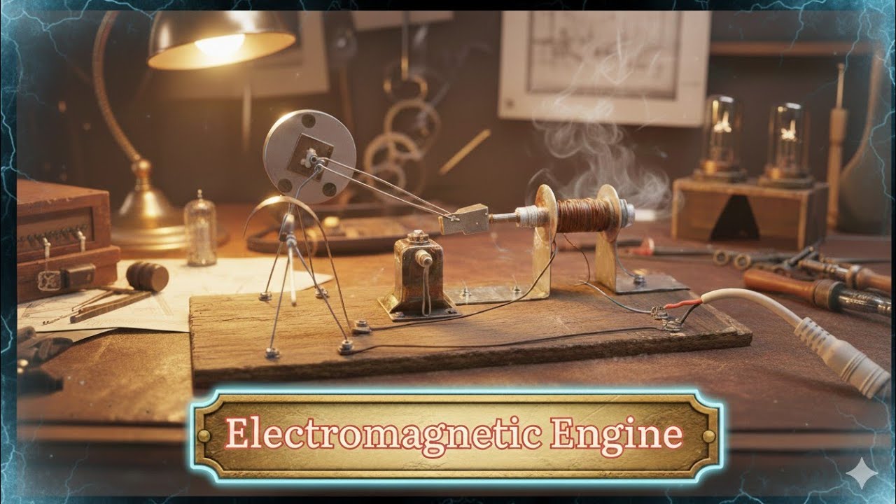 Electromagnetic Engine //science project// #scienceproject - YouTube