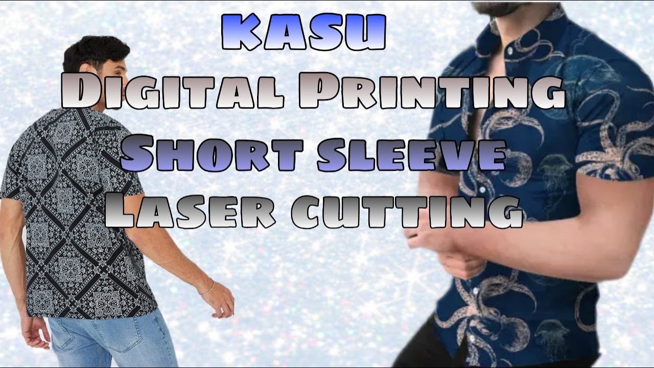 Digital Printing Short Sleeve by KASU Laser Cutting Machine - YouTube
